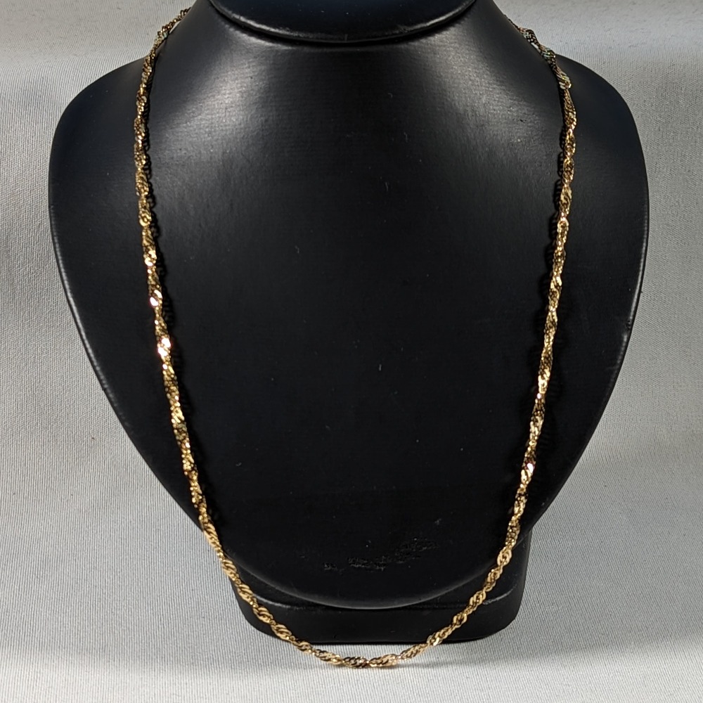 9ct Gold Ribbon Chain 20" - Own4Less
